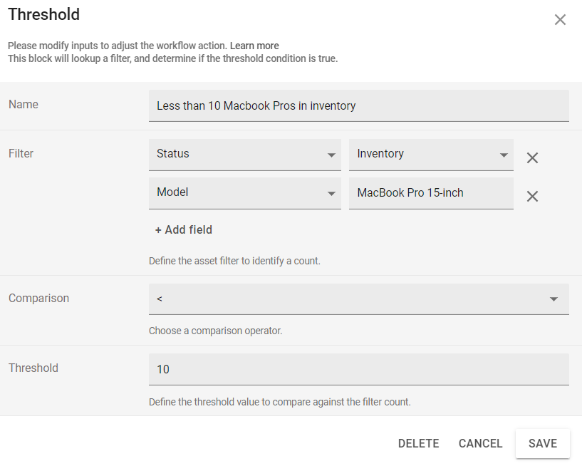 Tracking Asset Inventory using Thresholds – Oomnitza Documentation