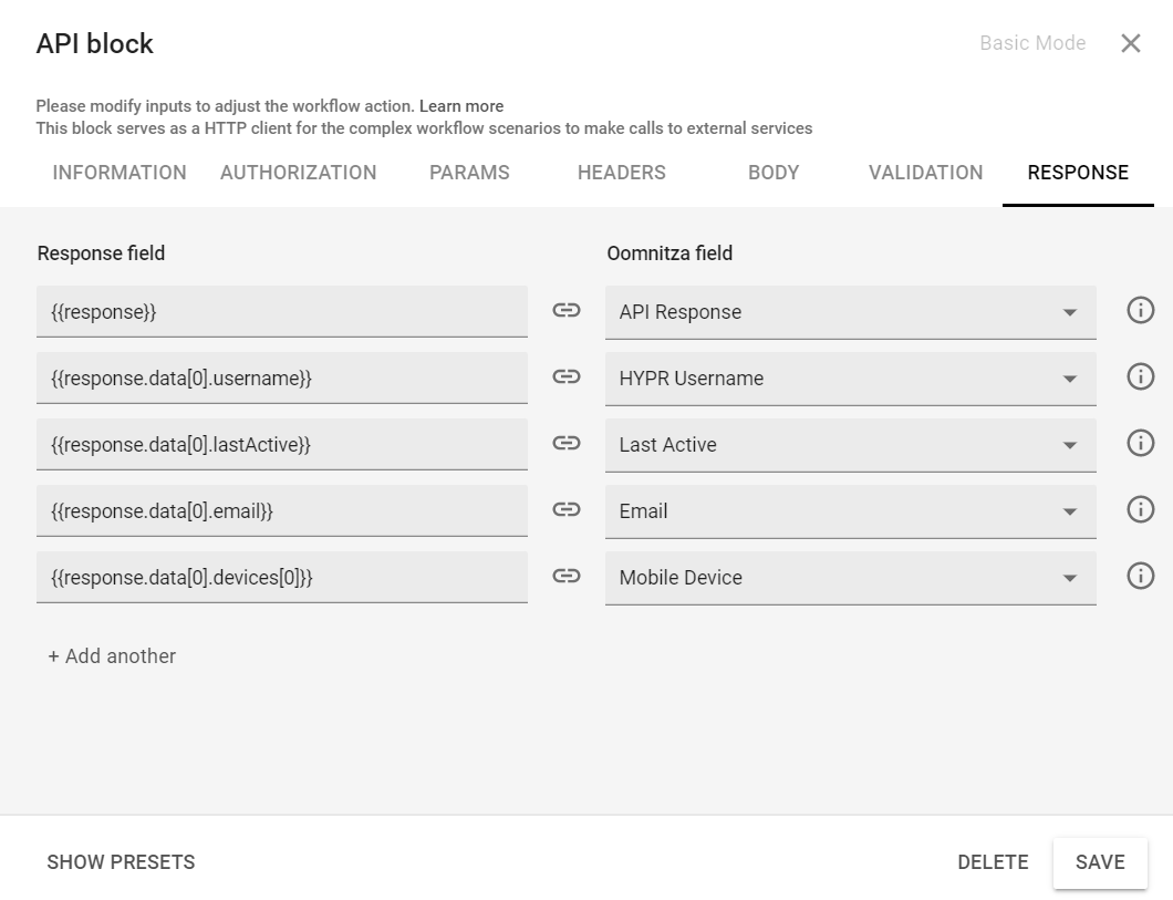 Creating workflows for HYPR users – Oomnitza Documentation