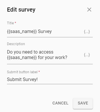 Creating surveys – Oomnitza Documentation