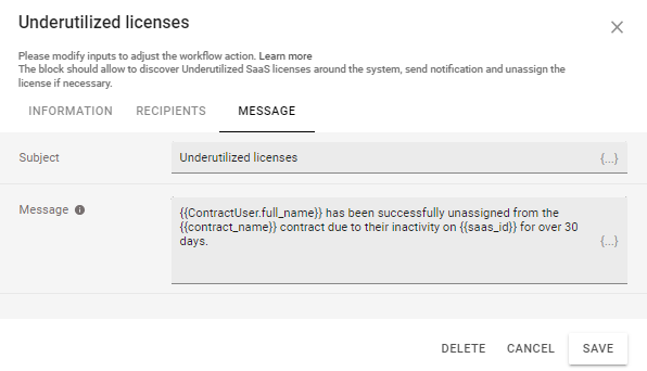 Underutilized licenses block – Oomnitza Documentation