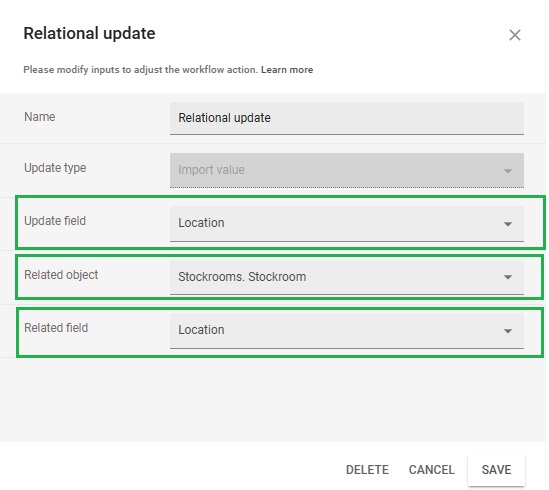 Using the Relational Update block – Oomnitza Documentation