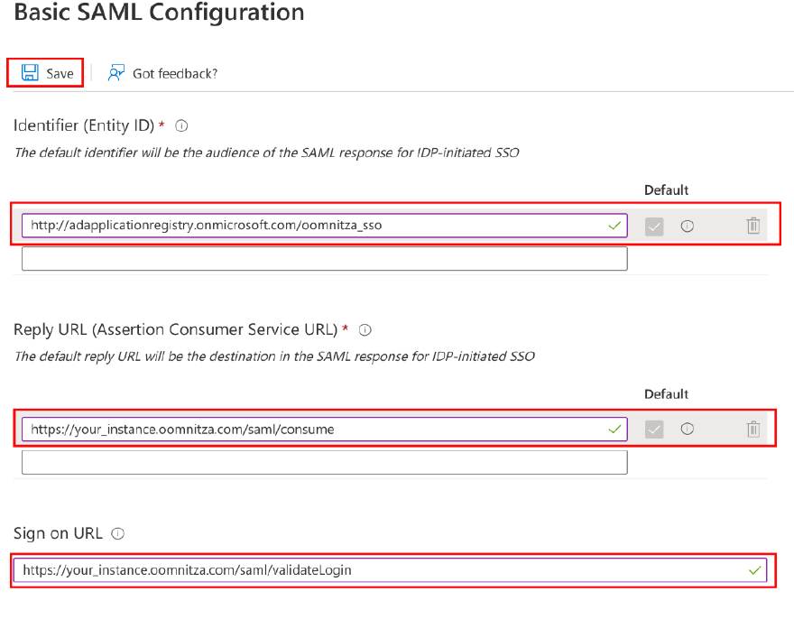 Creating A Sso Integration For Azure Users Oomnitza Documentation