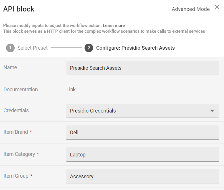 Creating an extended integration for Presidio assets – Oomnitza Documentation
